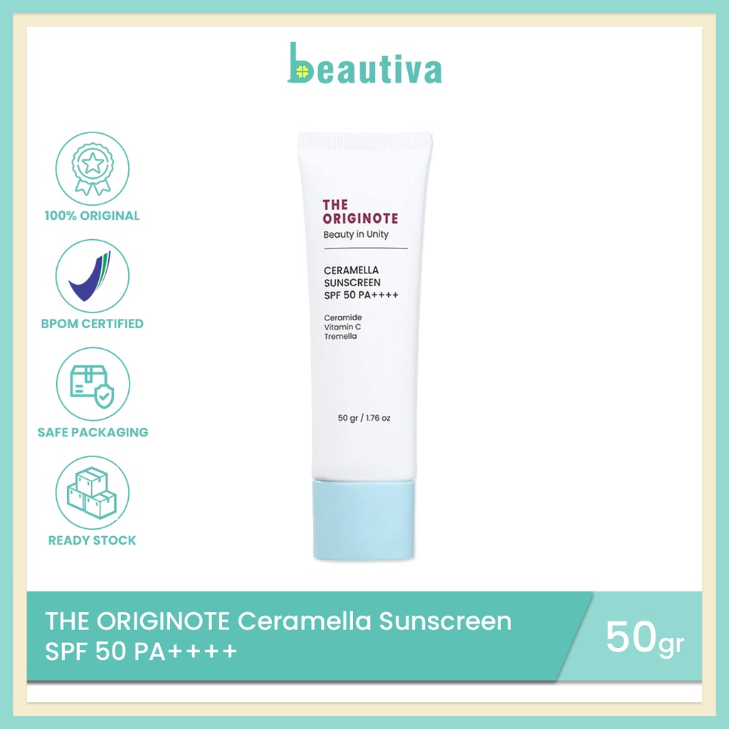Jual The Originote Ceramella Sunscreen SPF50 PA++++ 50gr | Shopee Indonesia