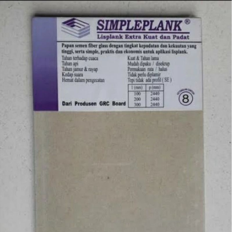 Jual SIMPLE PLANK grc polos 10cm / lisplank polos /lispank grc | Shopee ...