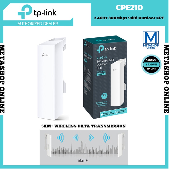 Jual Tp Link Cpe210 2 4ghz 300mbps 9dbi Outdoor Access Point Cpe 210