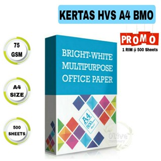 Jual KERTAS HVS A4 75 GRAM PAPER ONE, BMO, COPY PAPER 1 RIM ISI 500 LEMBAR | Shopee Indonesia
