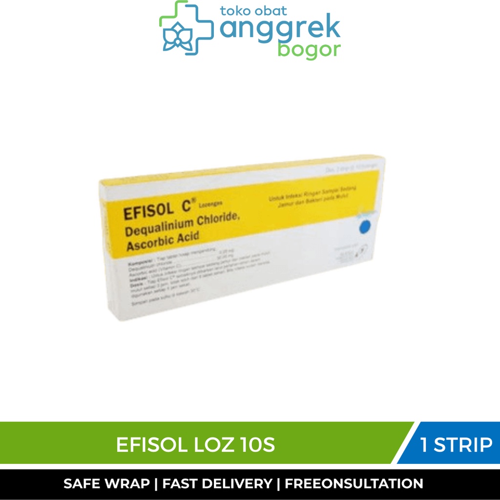 Jual EFISOL LOZ 10 TABLET/ OBAT RADANG TENGGOROKAN/TABLET HISAP/OBAT ...