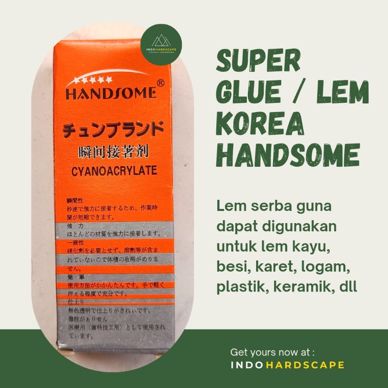 Jual Lem korea handsome / super glue / lem besi | Shopee Indonesia