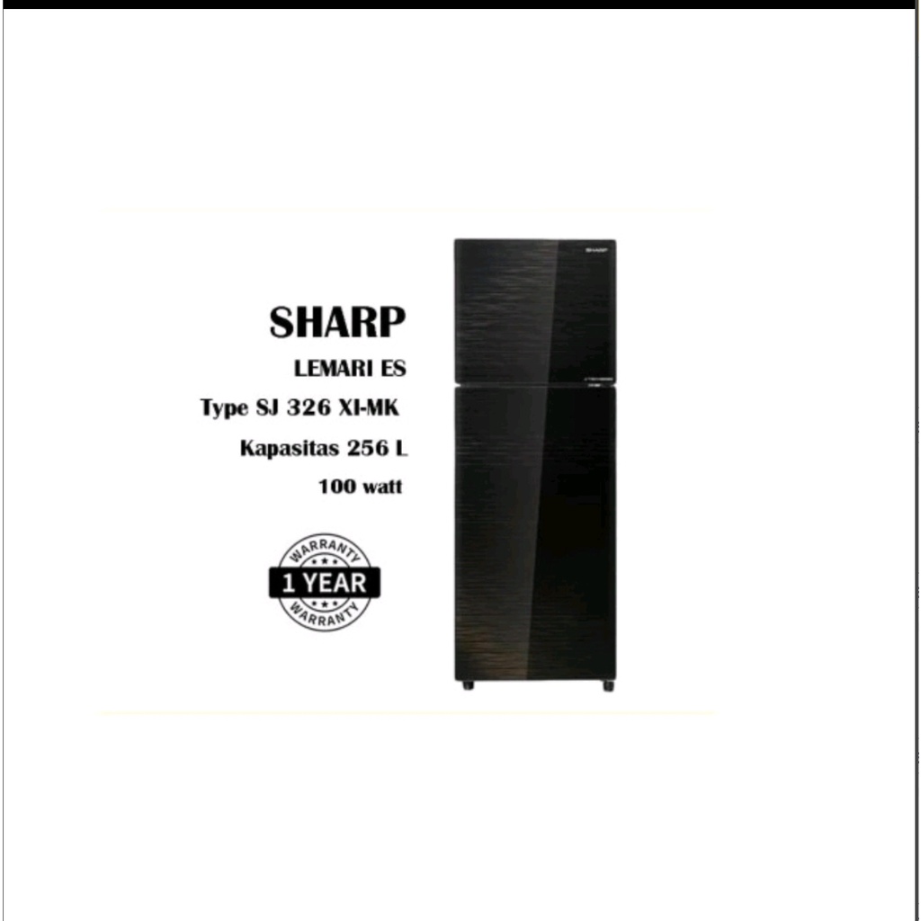 Jual KULKAS SHARP SHINE J-TECH INVERTER GLASS DOOR SERIES 2 PINTU TYPE SJ 326 XIMK | Shopee ...