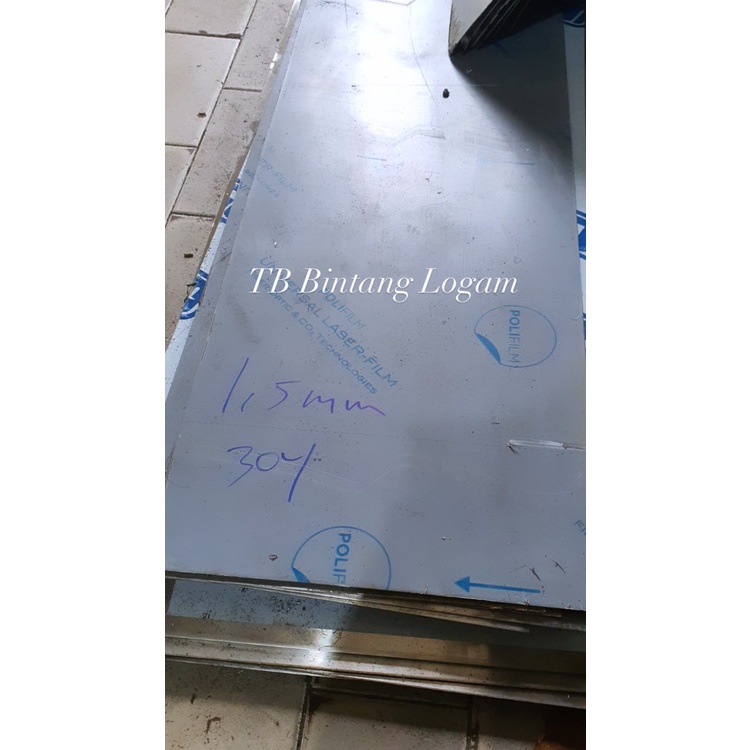 Jual Plat stainless steel tebal 1.5mm, SUS 304, bisa custom berbagai ...