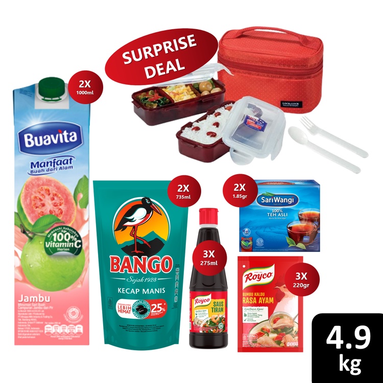 Jual [Surprise Deals Lock&Lock Lunchbox Set] Paket Belanja Bulanan ...