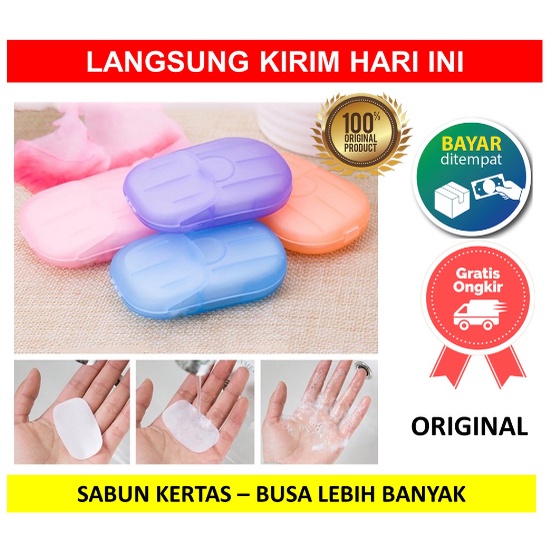 Jual IJNC Sabun Kertas Kotak Cuci Tangan Hand Washing Tablet Busa ...