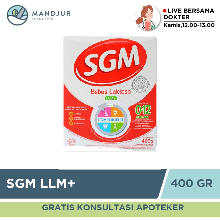 Jual SGM LLM+ Susu Formula Bayi Bebas Laktosa 400 Gr | Shopee Indonesia