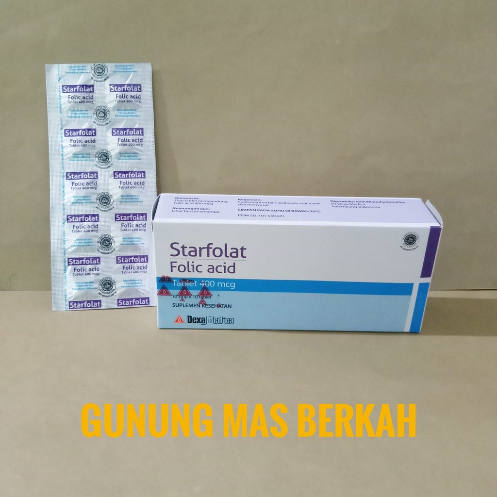 Jual STARFOLAT Starfolat isi 10 Tablet - Suplemen Asam Folat untuk ibu ...