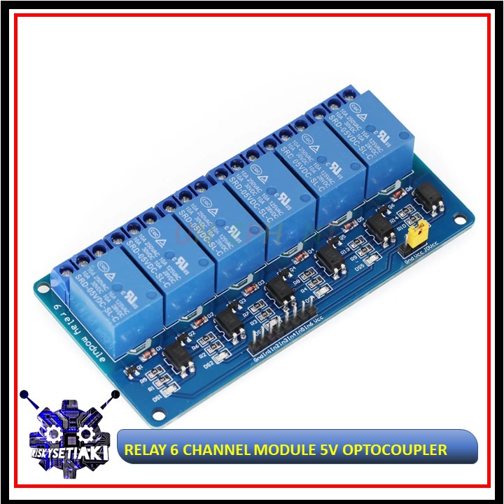 Jual RELAY 6 CHANNEL MODULE 5V OPTOCOUPLER ARDUINO UNO RASPBERRY PI ...
