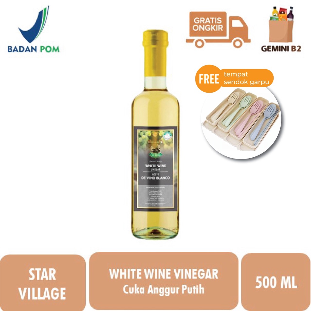 Jual Star Village White Vinegar Cuka Anggur Putih 500 ML | Shopee Indonesia