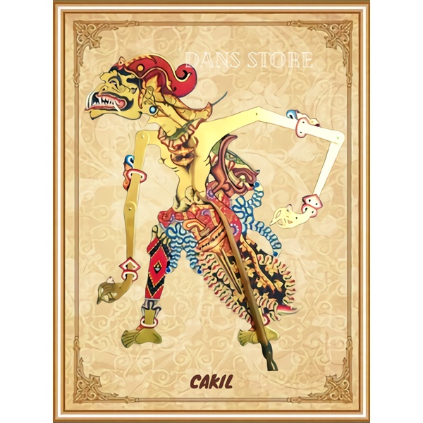Jual Poster Wayang Kulit Cakil Hiasan Dinding Sebagai Pajangan atau ...