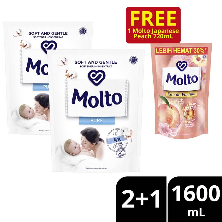 Jual Buy 2 Molto Pure 1.6L Get 1 Molto Japanese Peach 720ml | Shopee ...