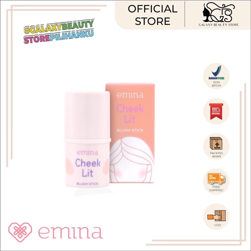 Jual EMINA CHEEK LIT BLUSH STICK PINK / PEACH 7 GRAM | Shopee Indonesia