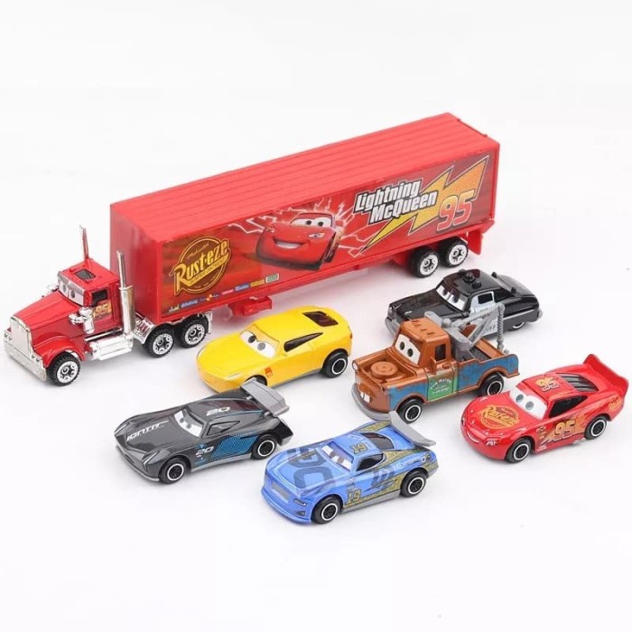 Jual Mainan Anak Diecast Mobil Cars Lightning Mcqueen Storage Truck ...