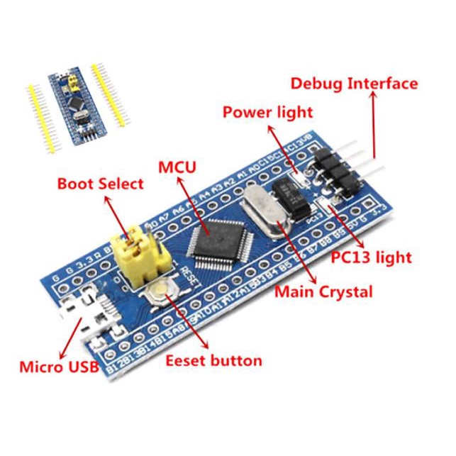 Jual STM32F103C8T6 Small System Development Board Microcontroller STM32 ARM Core Board | Shopee ...