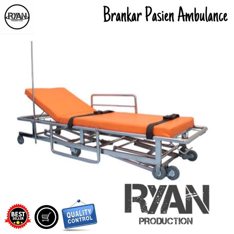 Jual Brankar Dorong Pasien Ambulance / Stretcher Tandu Dorong Ambulance ...