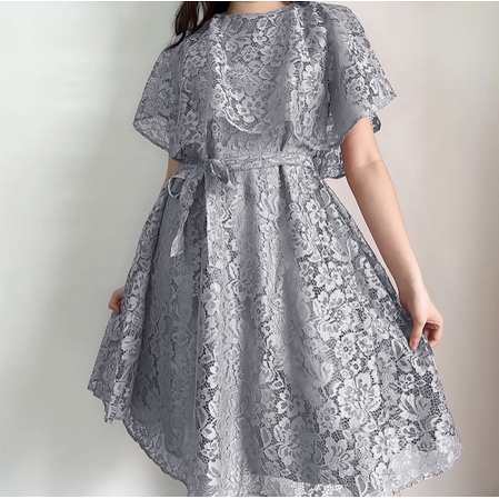 Jual Baju Dress Remaja Pesta Gaun Natal Korean Style Brukat Terbaru ...