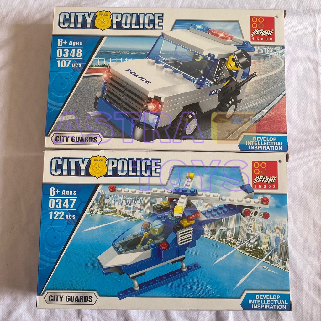 Jual Lego Polisi/ Police Car/ Helikopter/ Mainan Anak/ Lego Blok ...