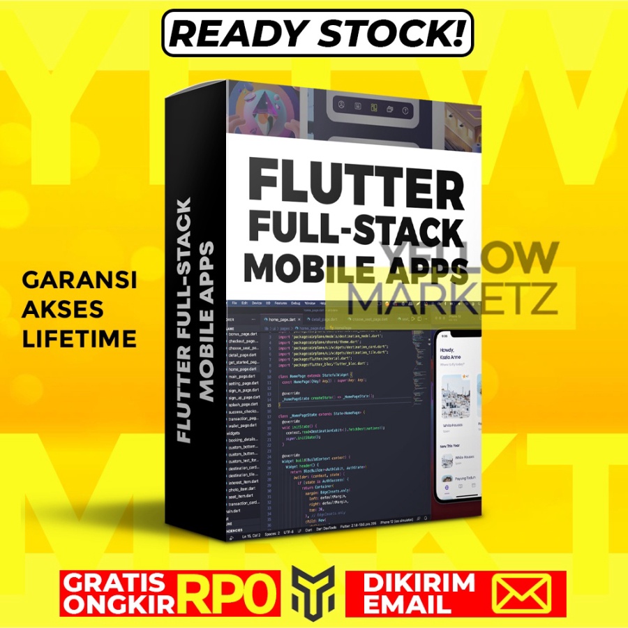 Jual FLUTTER Full-Stack BWA Mobile Apps - Study Kasus | Shopee Indonesia