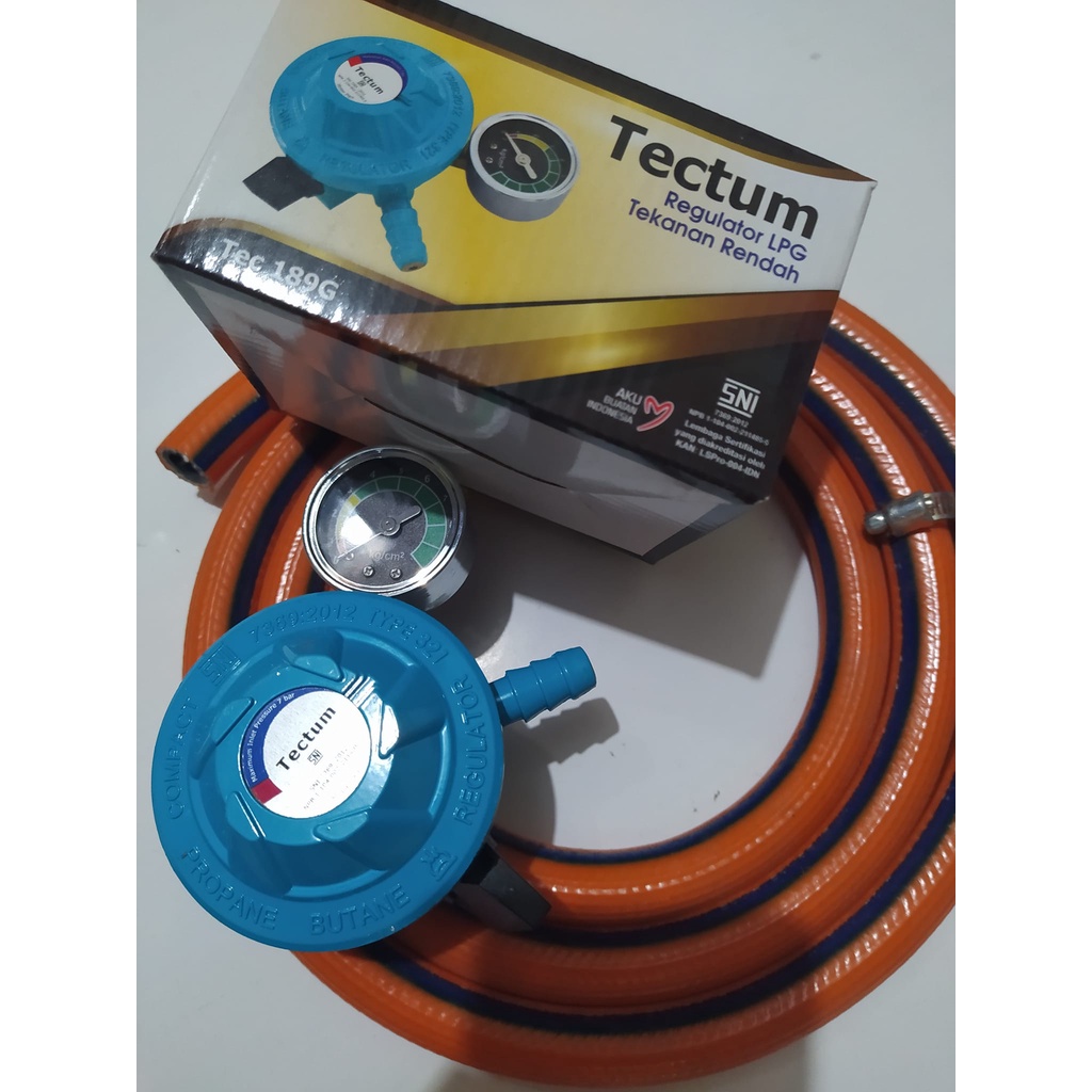 Jual Regulator TECTUM TEC 189G Selang Gas LPG 1000 PSI 3 lapis | Shopee ...