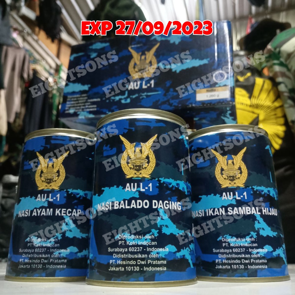 Jual Ransum TNI AU L-1 Makanan Darurat Instan Kaleng Halal MUI Ransum ...
