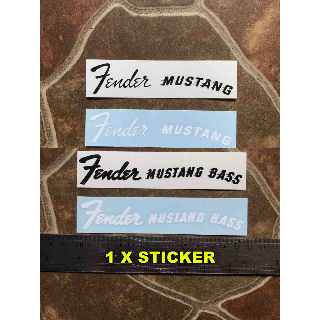 Jual Sticker Tempel Gitar Bass Fender Mustang Headstock Elektrik ...