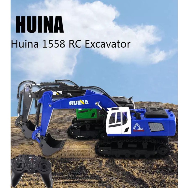 Jual Huina 1558 RC Excavator 1/18 9CH Mainan Remote Alat Berat | Shopee ...