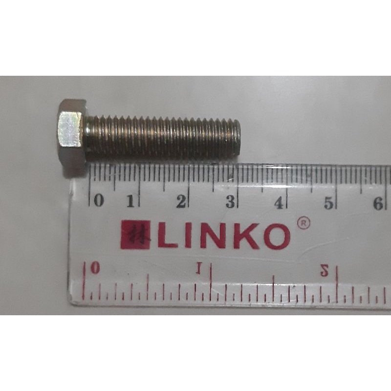 Jual Baut Mur kuning Hexagon besi siku rak lubang 8 x 30 harga per 10 ...