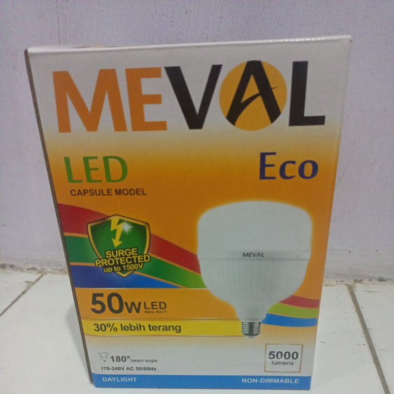 Jual Lampu LED Kapsul Meval 50 Watt warna Putih Lumen 100/watt | Shopee Indonesia