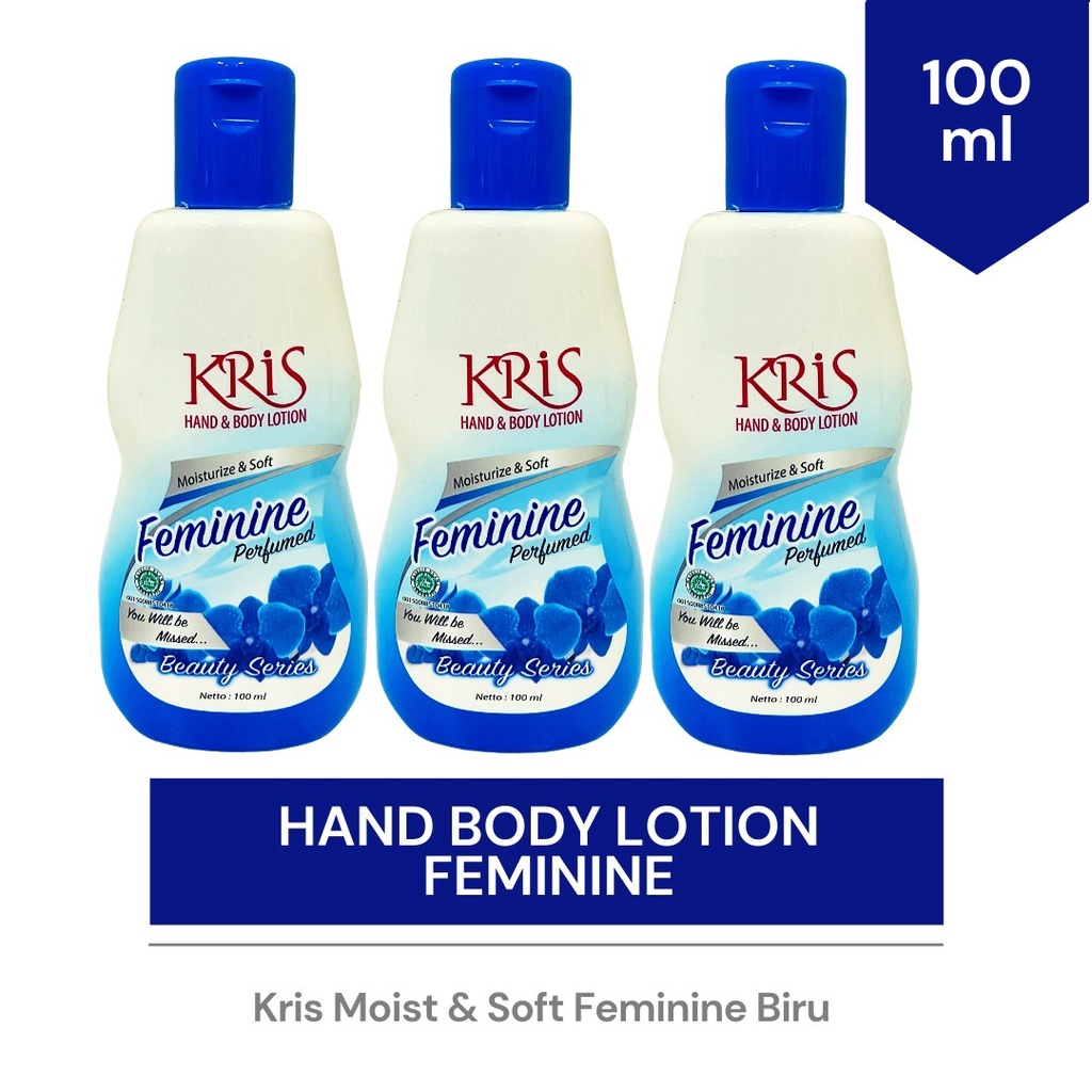 Jual Kris Handbody Lotion 100ml banded 3pcs Pelembap Kulit - Femine ...