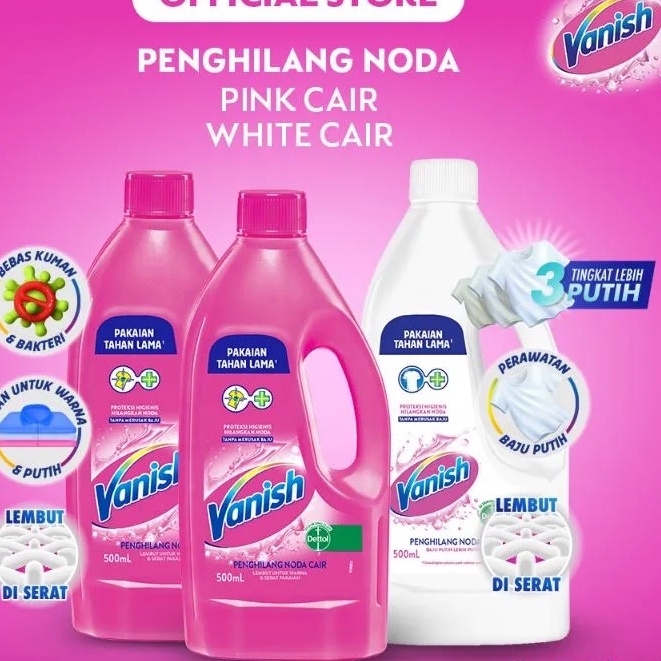 Jual VANISH CAIR BOTOL 500 ML & 1 LITER PINK PUTIH | Shopee Indonesia
