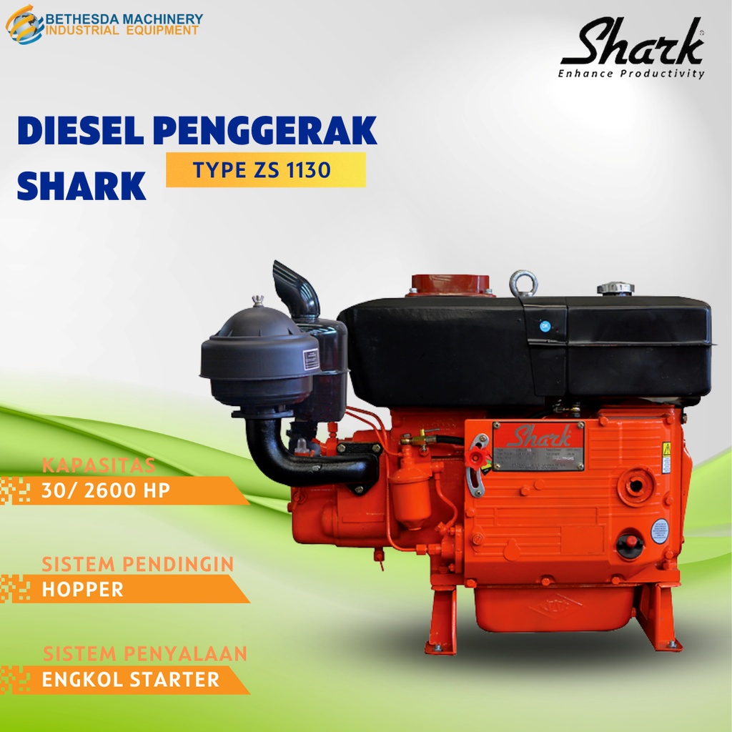 Jual Diesel Engine SHARK ZS 1130 30HP/ 30 HP - Mesin Penggerak 30 PK Solar | Shopee Indonesia