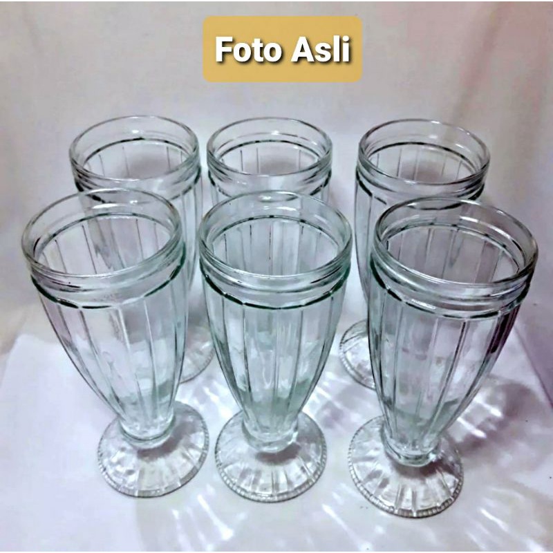 Jual Gelas Jus Milk Shake - UKURAN BESAR . Gelas Juice Kaca Beling ...
