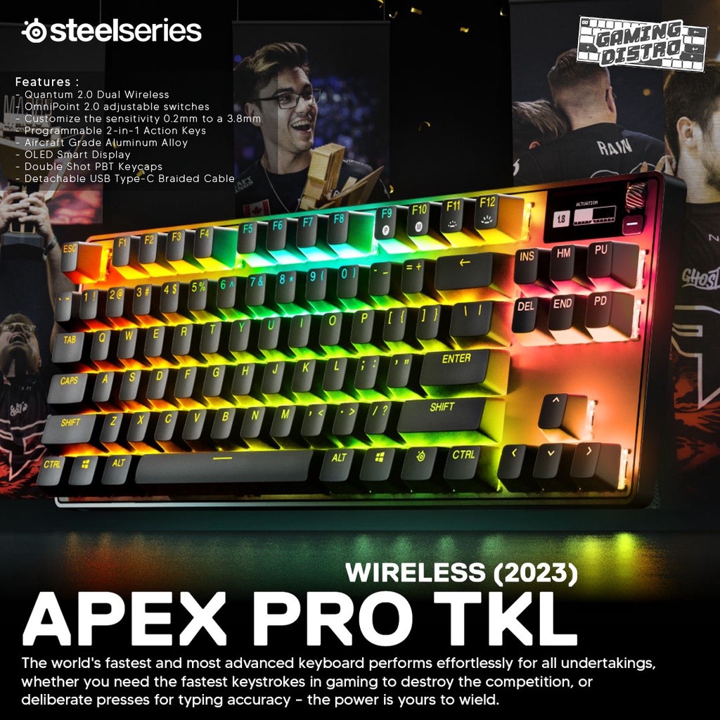 Jual Keyboard Gaming Steelseries Apex Pro TKL Wireless 2023 OmniPoint 2 ...