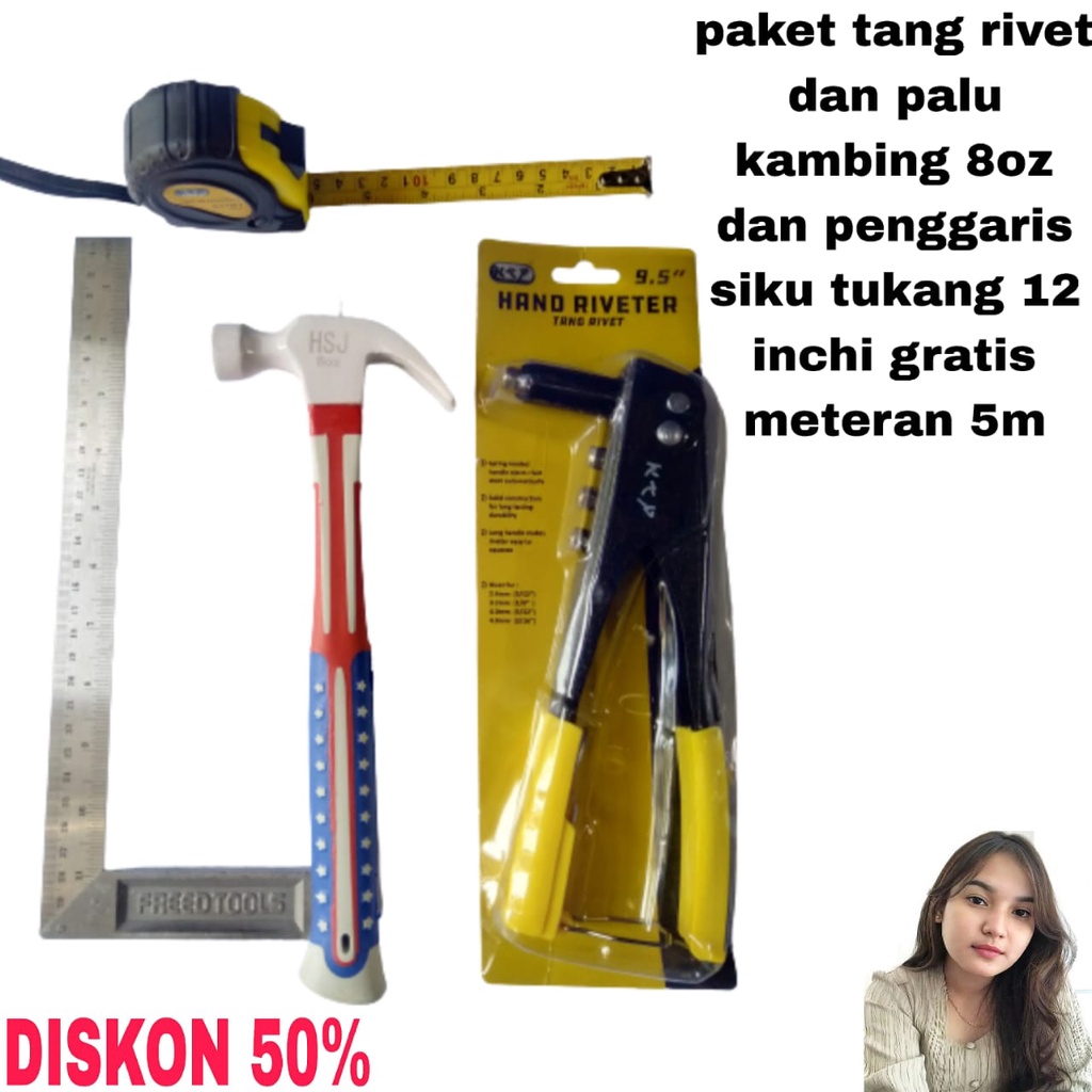 Jual palu kambing 8oz dan tang rivet tembak dan siku tukang 12inchi ...