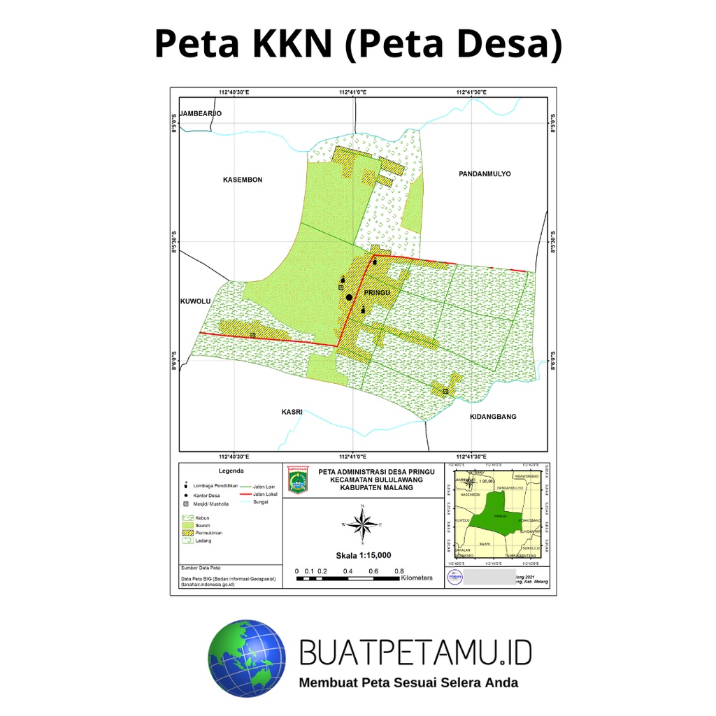 Jual Jasa Pembuatan Peta Desa Untuk KKN Cetak Custom dan Digital Cepat ...
