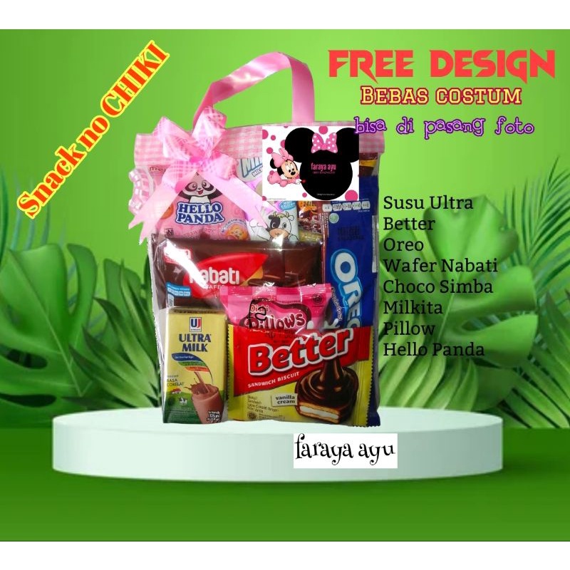 Jual paket snack ultah / bingkisan snack ultah / parsel ulang tahun ...