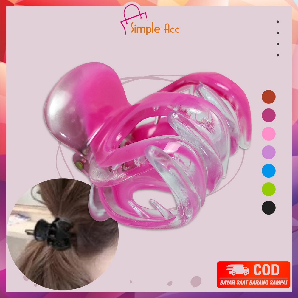 Jual DO-C746 Jepit Rambut Jedai Aneka Warna Cakar 3 Ukuran 5cm ...