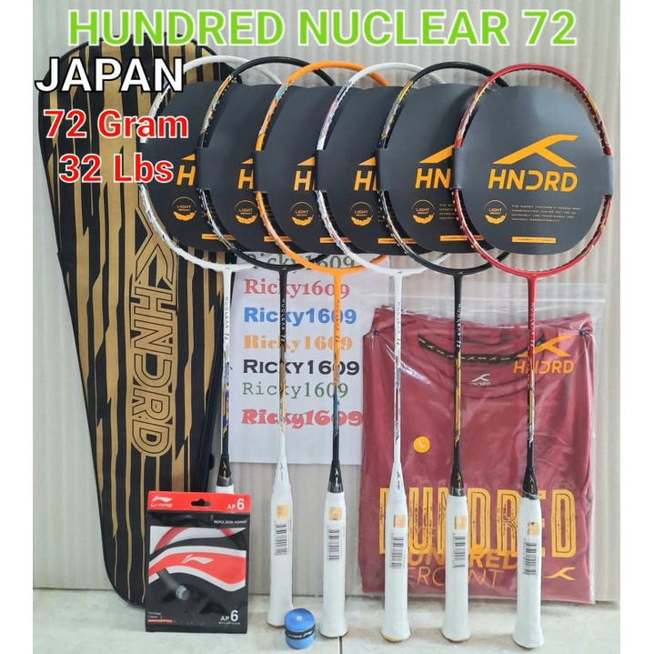 Jual RAKET BADMINTON HUNDRED NUCLEAR 72 - NANO POWER - 72 GRAM ...