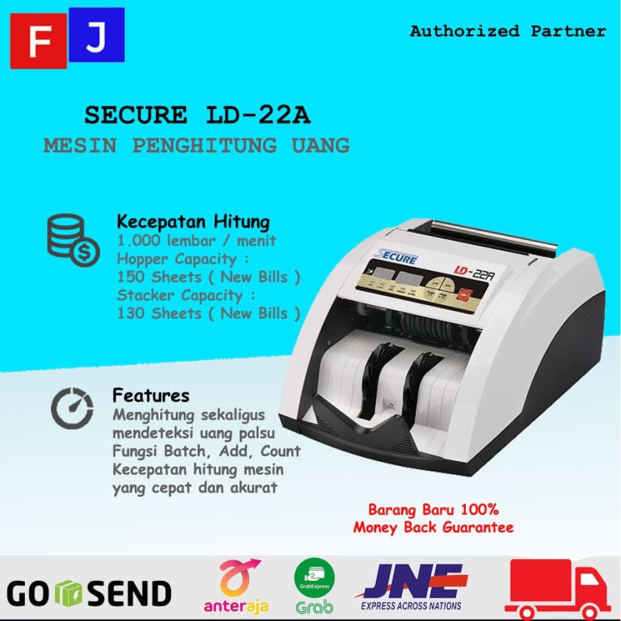 Jual Secure LD 22A Mesin Hitung Uang Money Counter GARANSI RESMI ...
