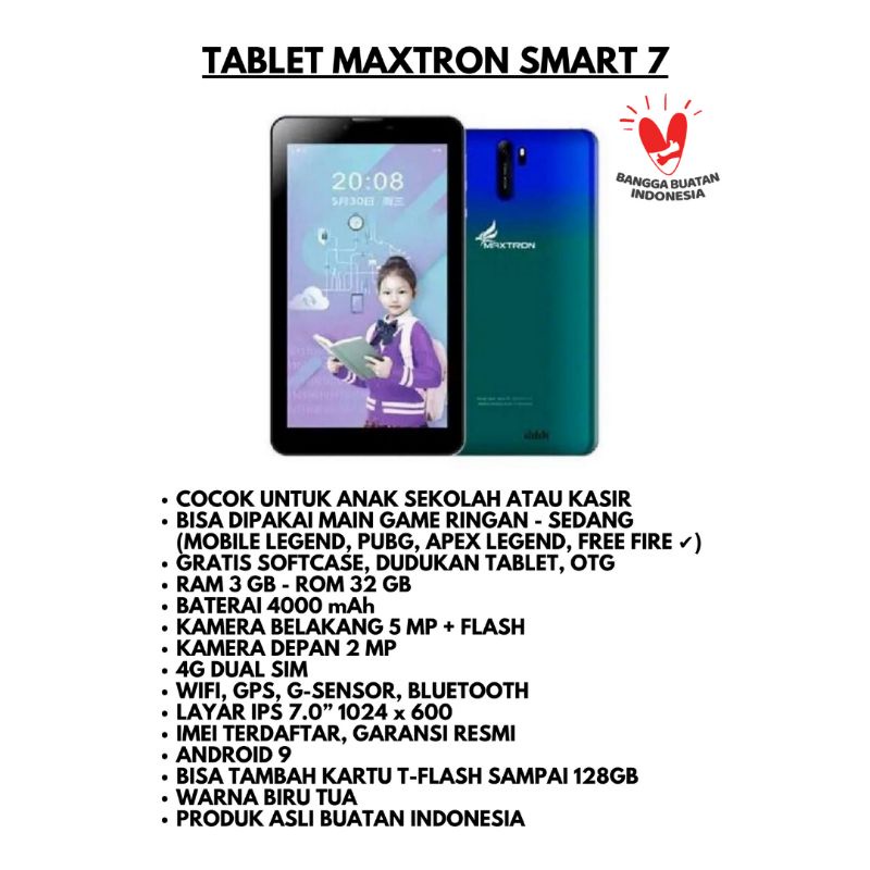 Jual MAXTRON TABLET SMART 7 | TABLET ANAK SEKOLAH, TABLET KASIR ...