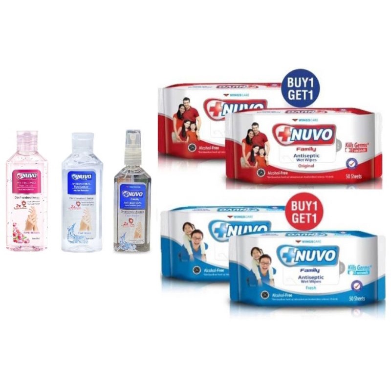 Jual NUVO Hand Sanitizer Fresh Blossom Cool wipes tissue basah | Shopee ...