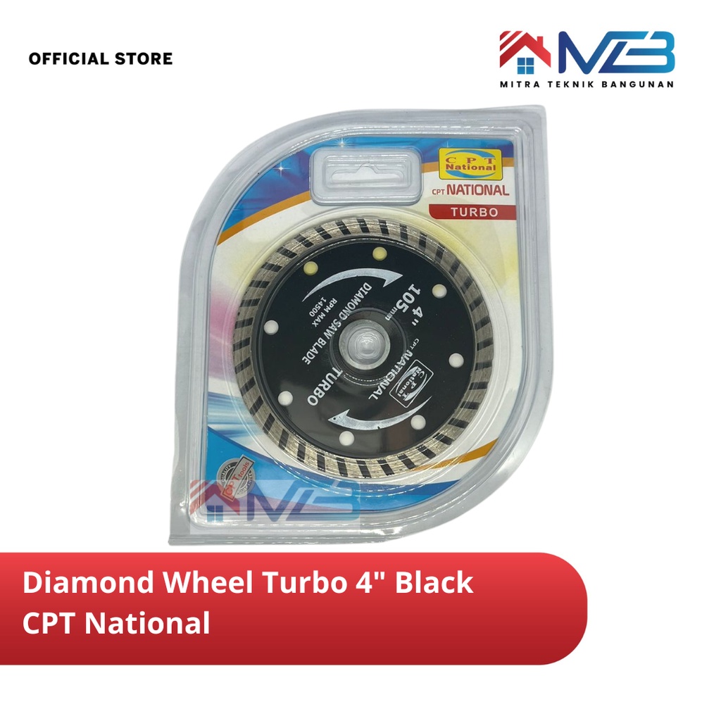 Jual Diamond Wheel Turbo Black 4" CPT National - Pisau potong granit ...