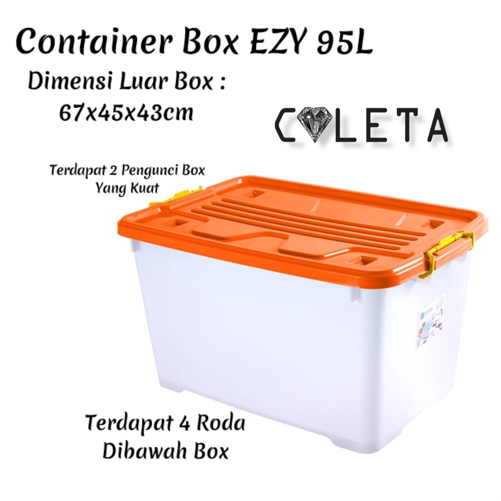 Jual Container Box 95L EZ / Roller Box/ Container Box/ Container ...