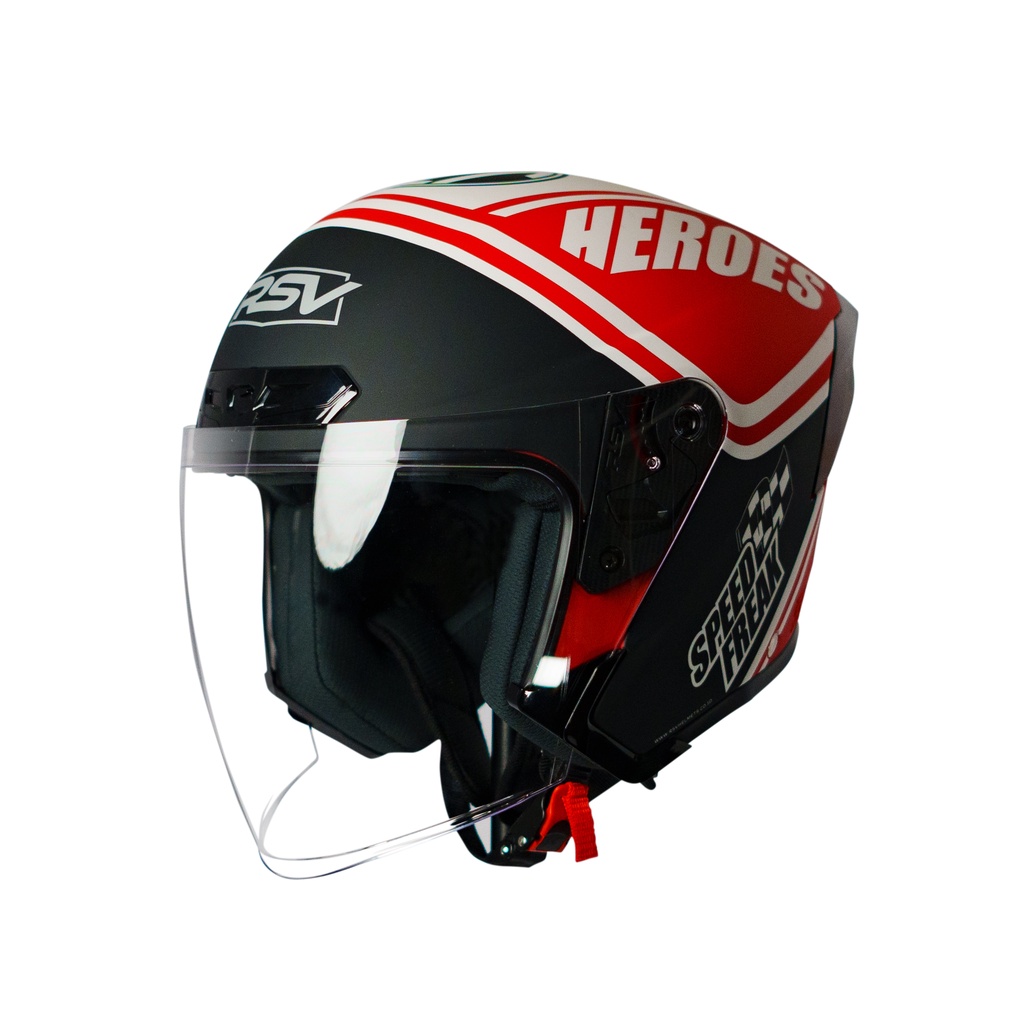 Jual HELM RSV NEW WINDTAIL DIRTY HEROES - HELM HALF FACE - RSV HELMET ...