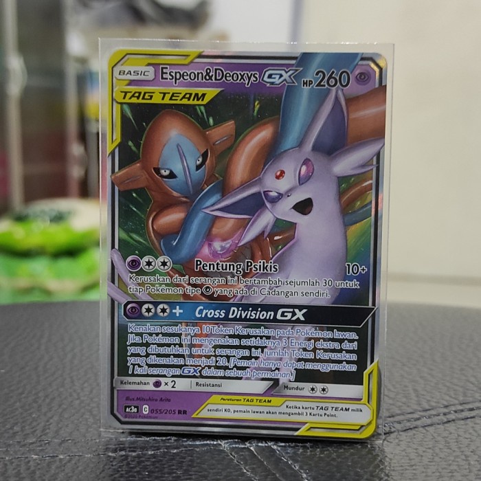 Jual :=:=:=:=] Espeon & Deoxys Tag Team GX AC3a 055/205 RR - Kartu TCG ...