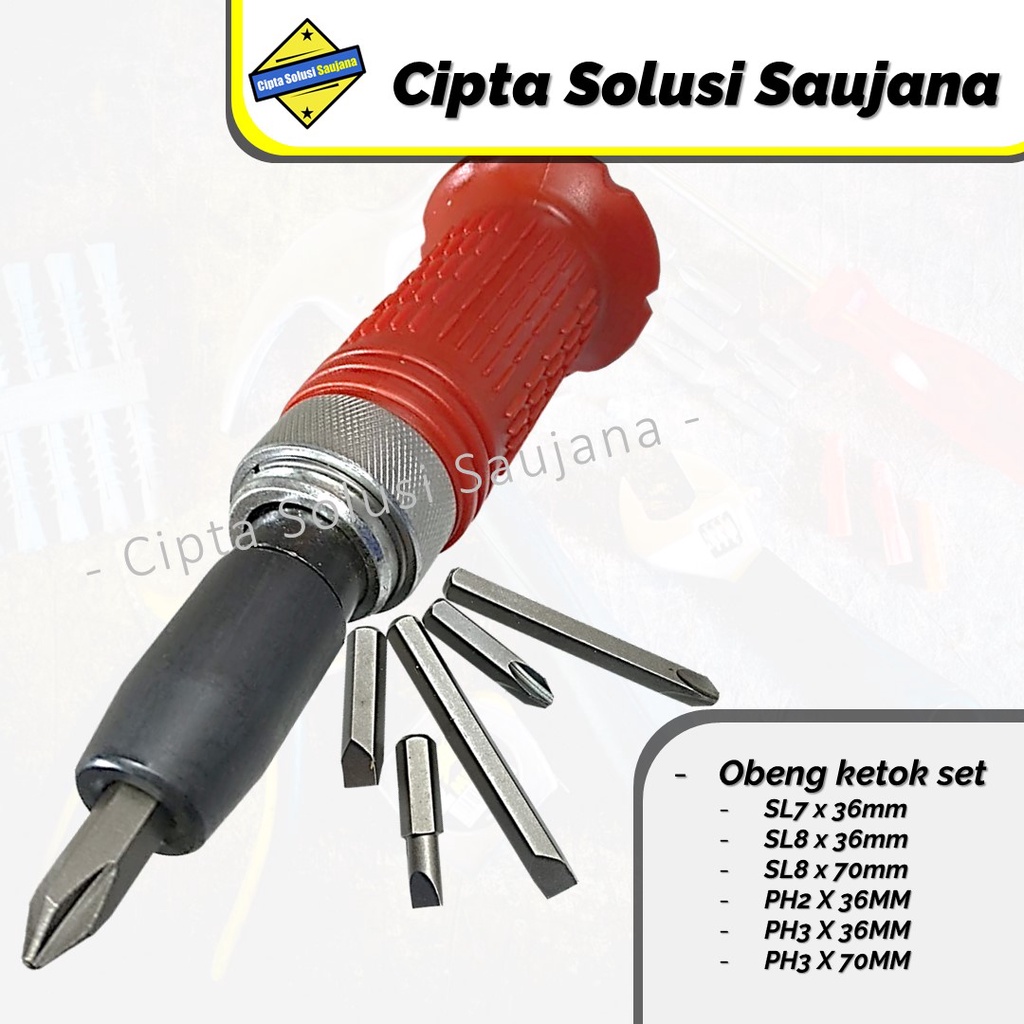 Jual OBENG KETOK SET OBENG GETOK OBENG PUKUL TUTUK OBENG GEDOR GG KARET ...