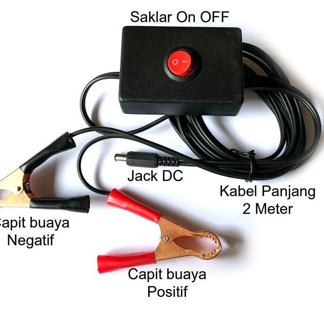 Jual Kabel Capit Buaya Besar Dengan Saklar On OF Ujung Jack Male 5.5mm ...