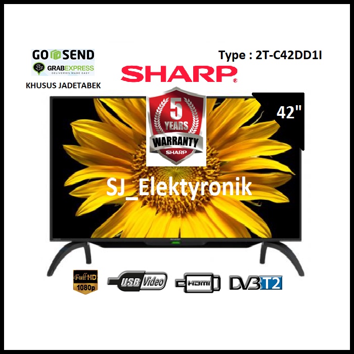 Jual LED TV Sharp 42 Inch 2T-C42DD1i / 42DD1i / 42DD1 FullHD DVB-T2 | Shopee Indonesia