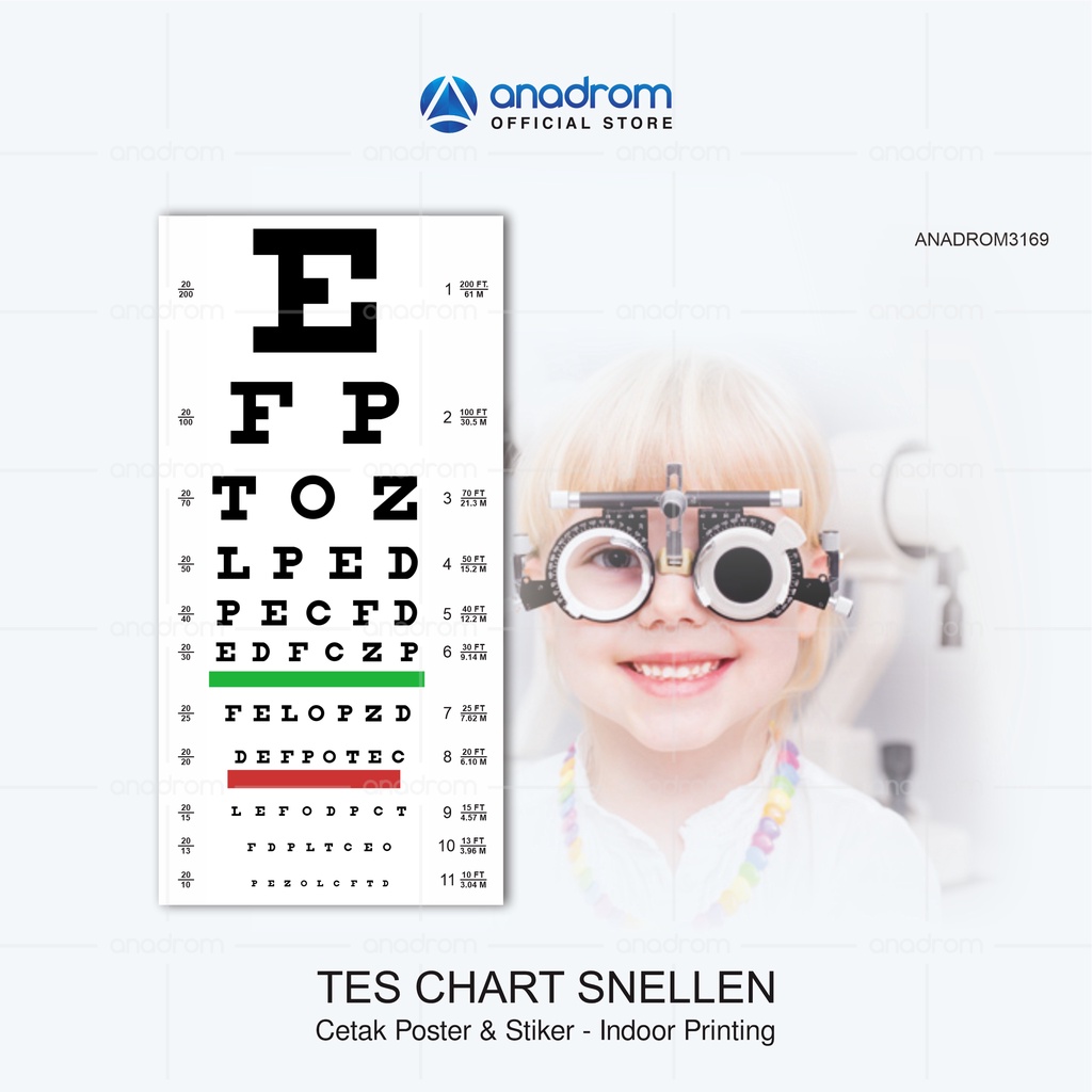 Jual Poster Tes Chart Snellen | Stiker Tes Mata | Anadrom 3169 | Shopee ...